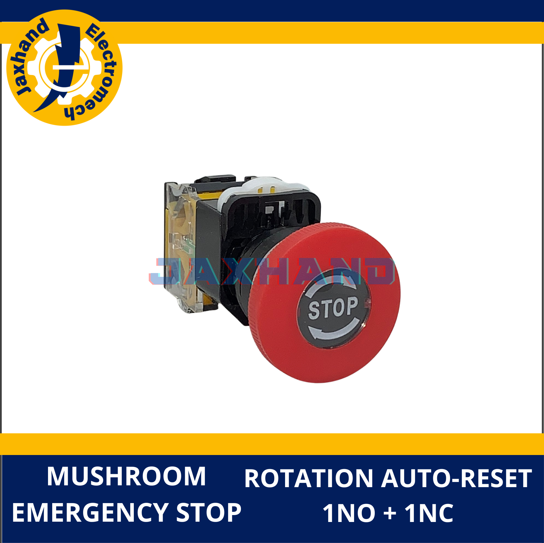 LA38 Mushroom Type Emergency Stop 1NO+1NC, 22mm Self-locking, 40mm ...