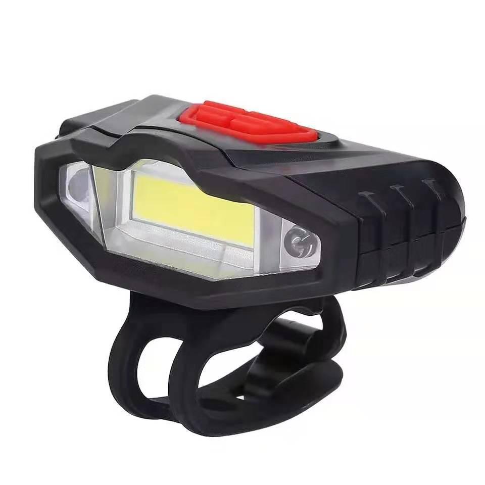 RPO USB Rechargeable Bicycle Front or Rear Safety Warning COB LED Head ...