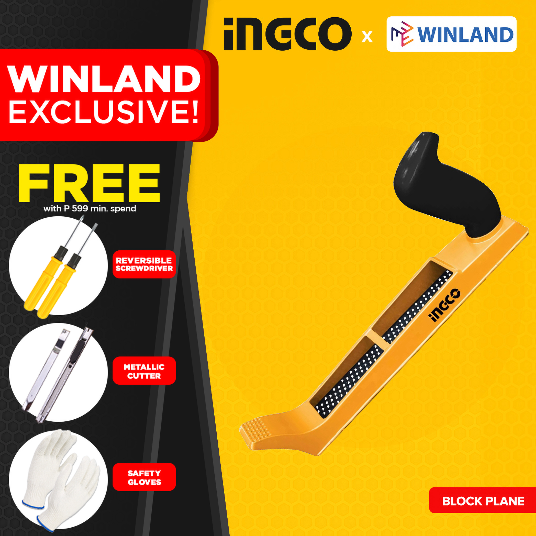 INGCO by Winland Block Plane 250mm HBP02250 | Lazada PH