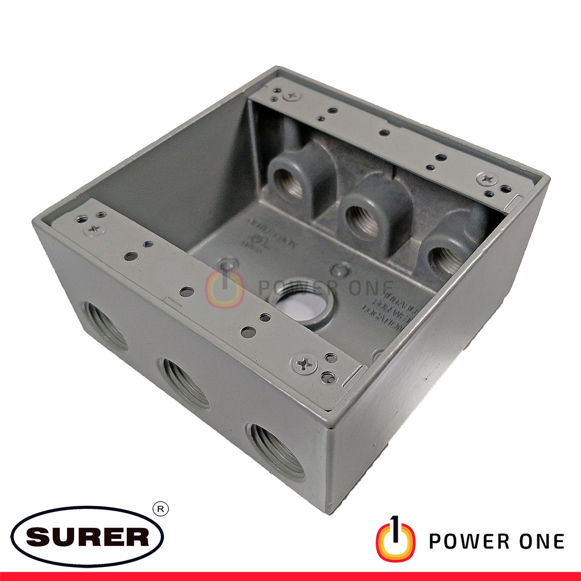 Surer 1143 2 Gang Utility Box, Seven 1/2" Holes | Lazada PH