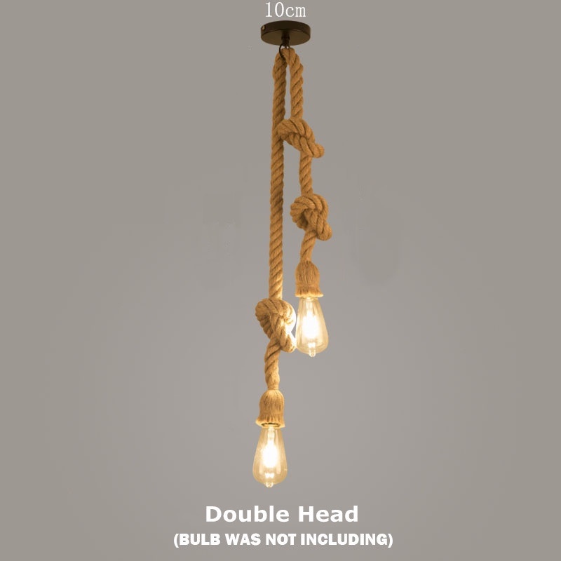 Chandelier Socket E27 100cm Rope Light Ceiling Pendant Lights Hemp Rope ...