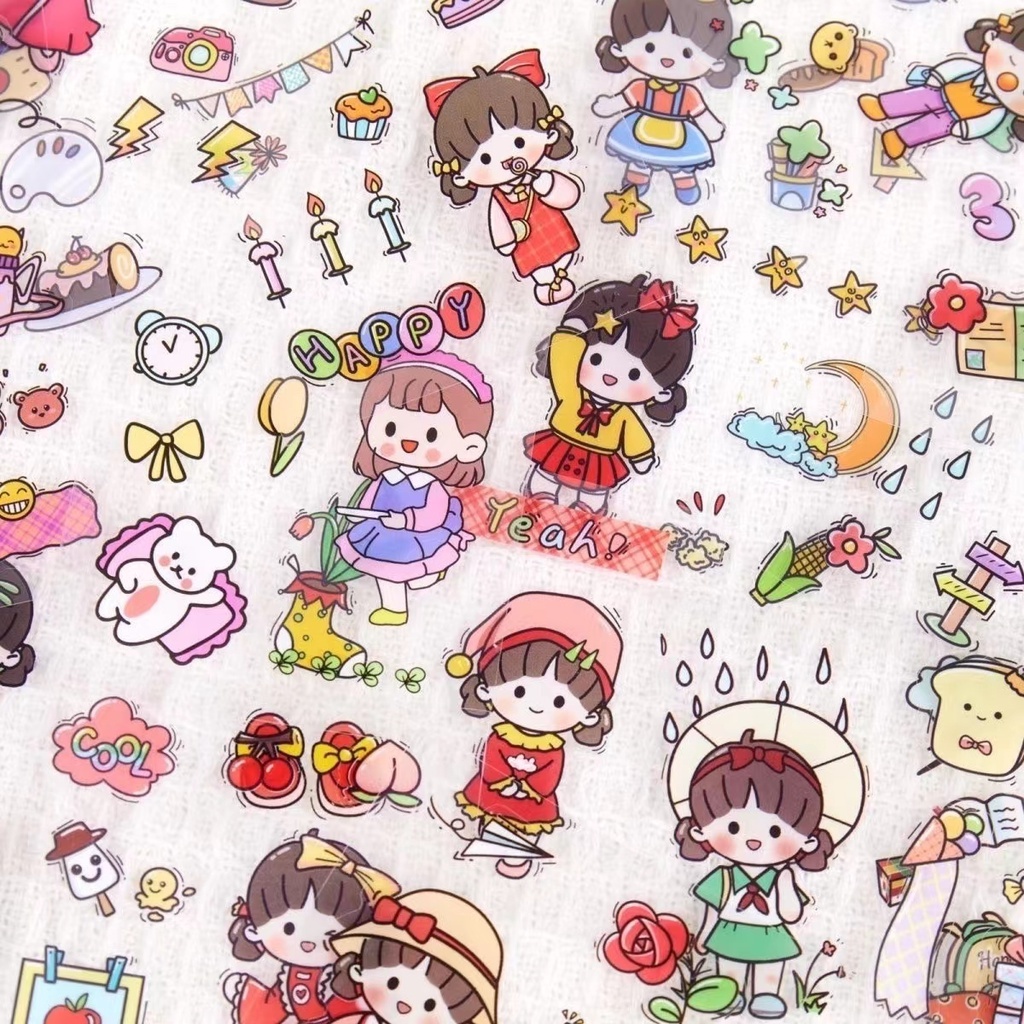 10 Sheets Transparent Self-adhesive Book Wrap Protective Cover S/M/L ...