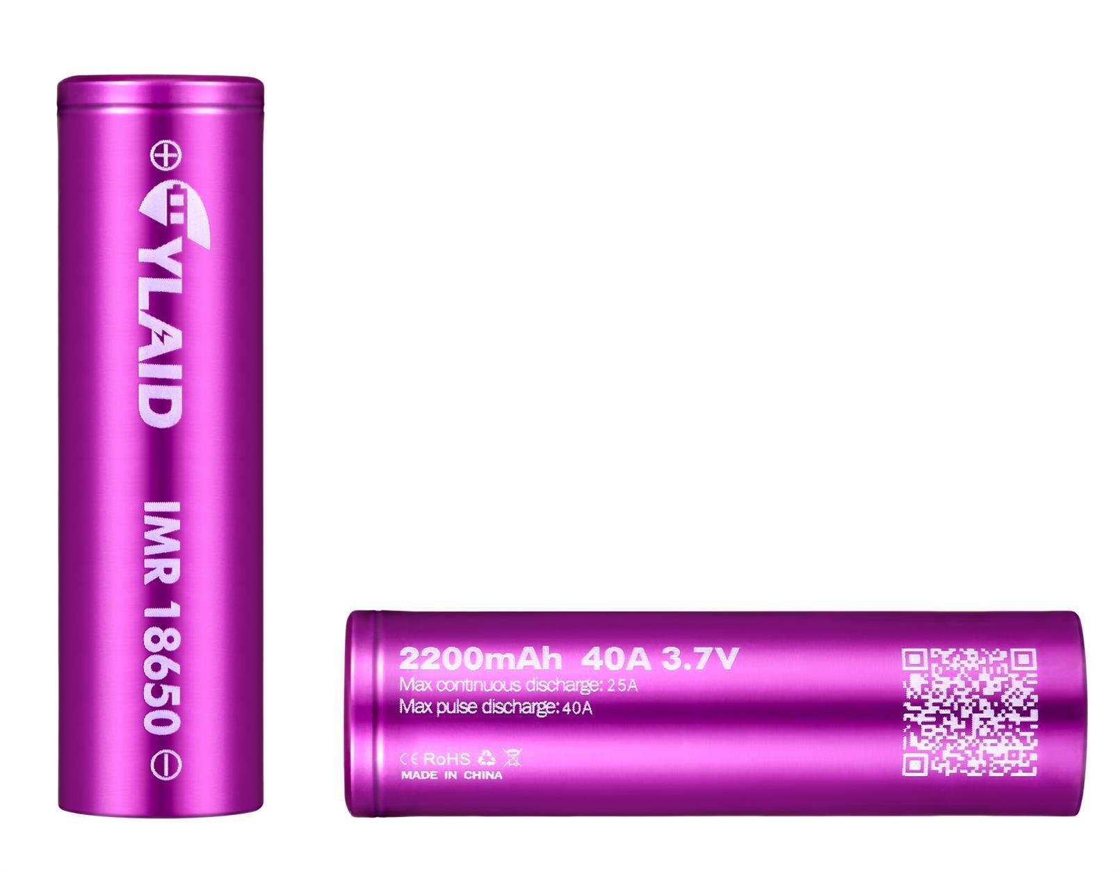 2x Cylaid Battery (pair) 18650 batteries vaping battery torch ...