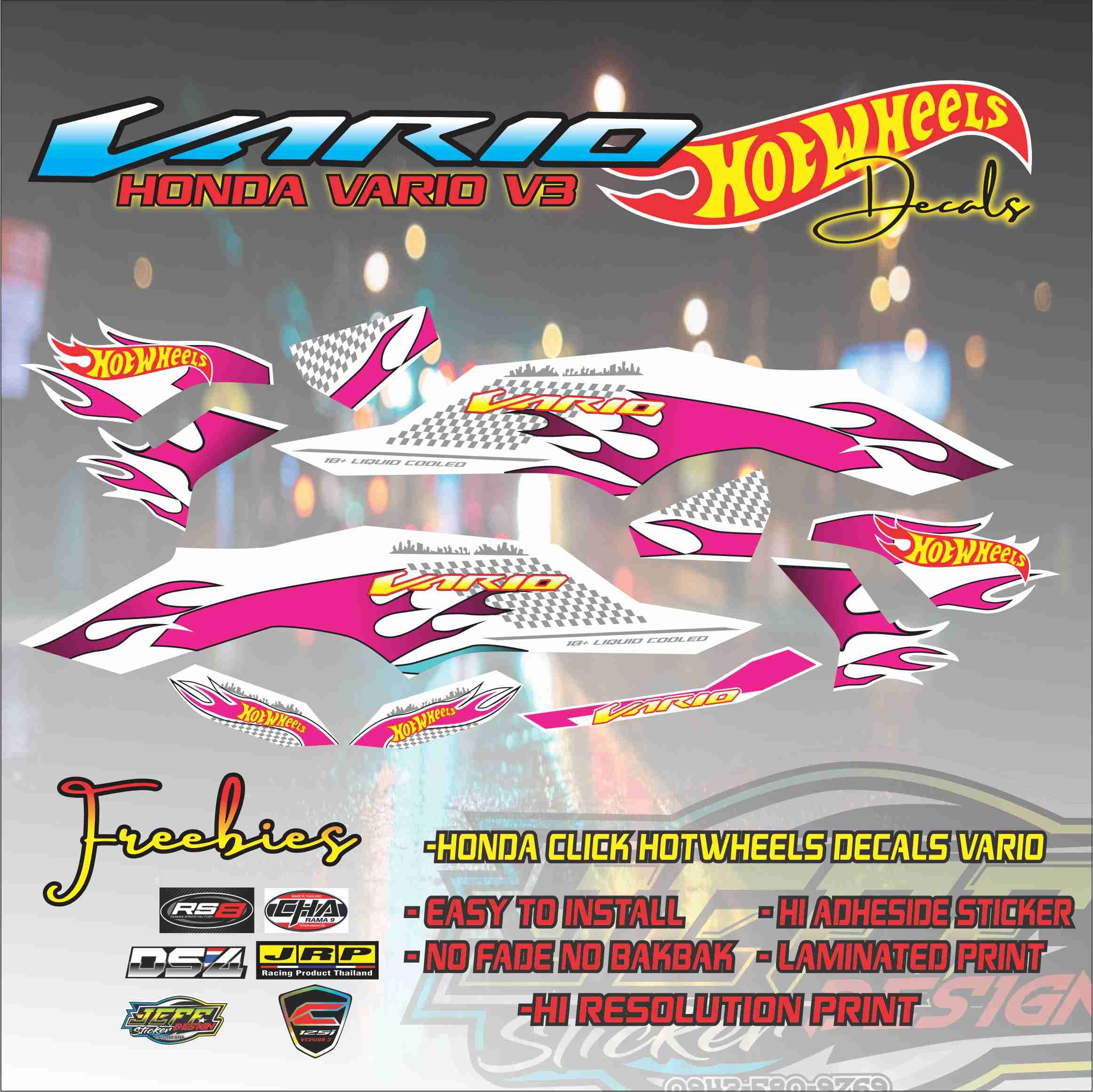 honda click vario sticker hotwheels | Lazada PH