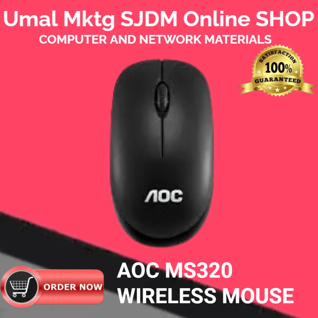 AOC MS320 Wireless Optical USB Receiver 2.4G 3 Keys 1600 DPI Ergonomic Mouse | Lazada PH