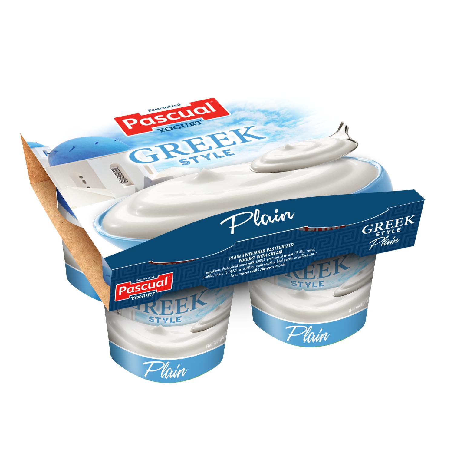 Pascual Greek Style Yogurt - SWEETENED PLAIN (4 x 100g) | Lazada PH