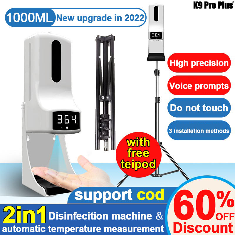 K9PRO 2IN1 Temperature Scanner With Alcohol Dispenser FREE Tripod Non ...