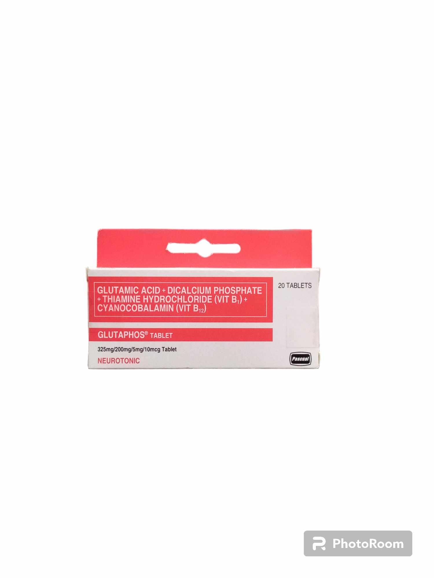 Glutaphos 325mg/200mg/5mg/10mcg (20 tablets) | Lazada