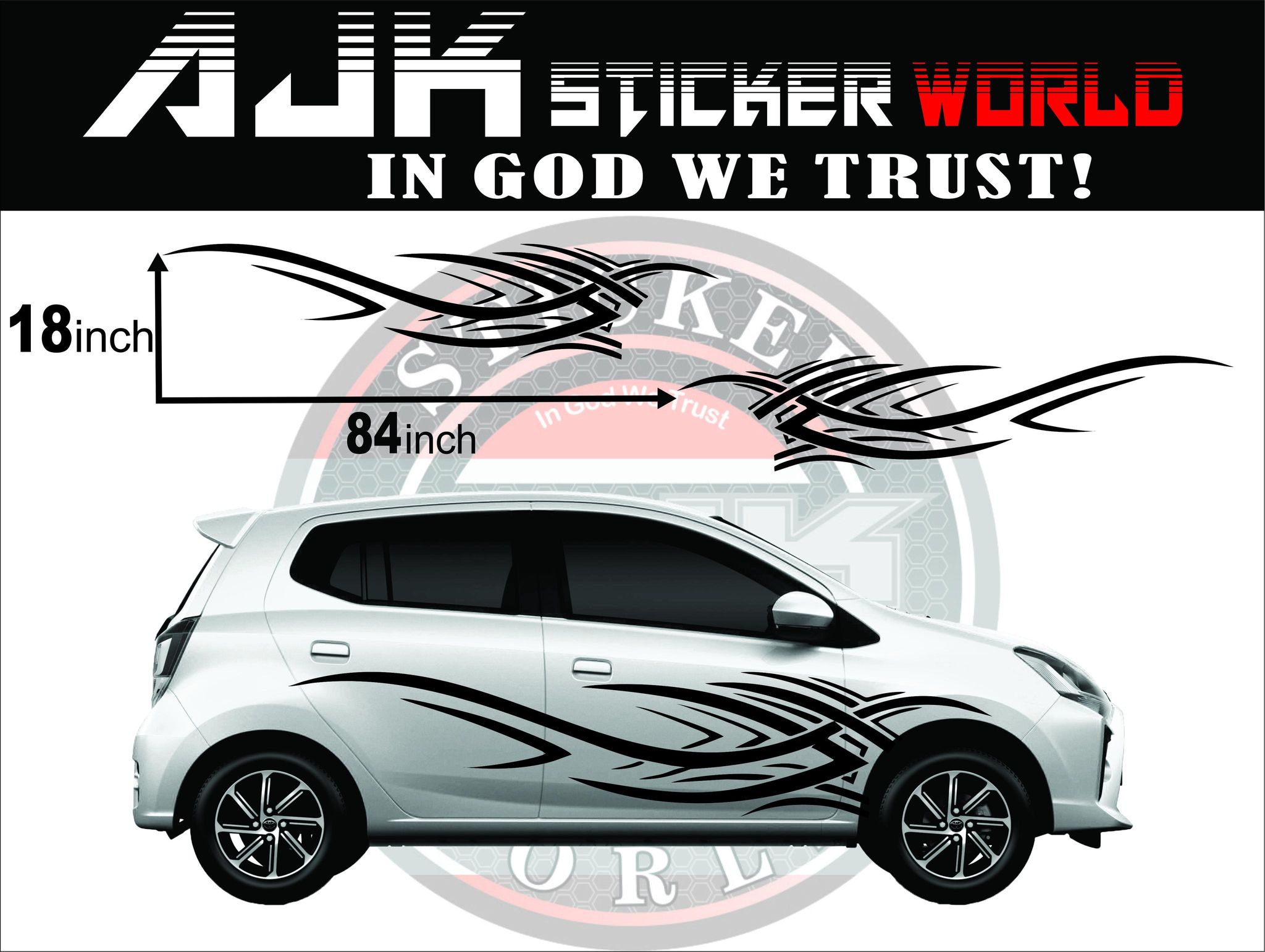 Toyota Wigo Body Side Sticker | Lazada PH