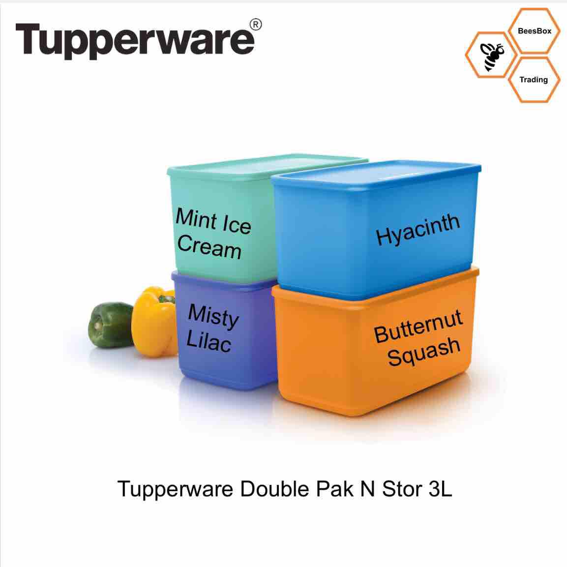 Tupperware Double Pak N Stor 3L - Mint Ice Cream | Lazada PH