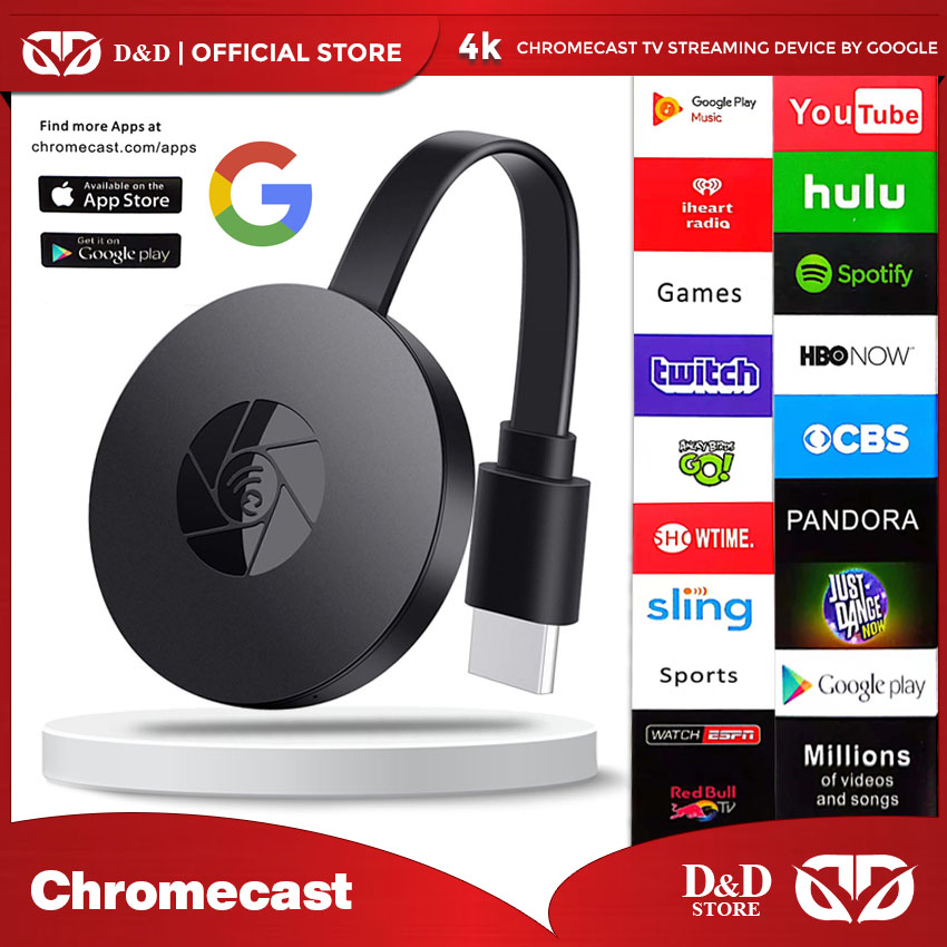 D&D | NIA 4k Chromecast G2 Portable TV Streaming Device by Google 1080P ...
