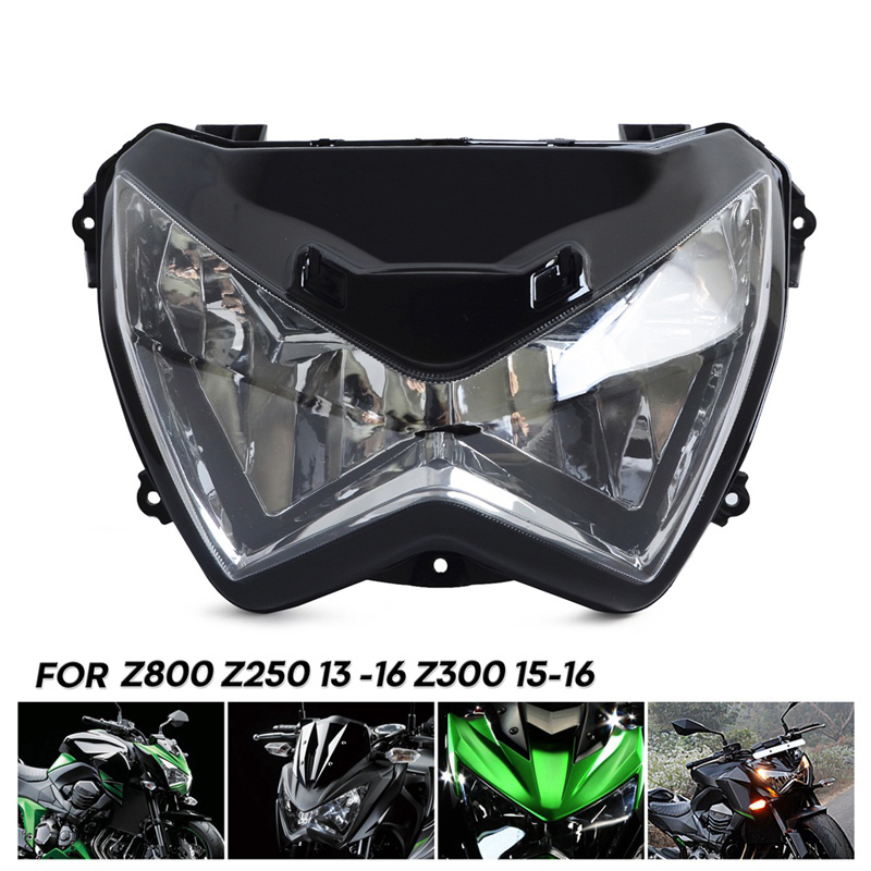 Motorcycle Headlight Lamp Assembly for Kawasaki Z250 Z800 2013 2014 ...