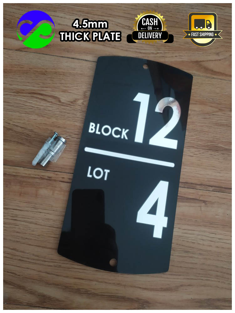 Personalized Metallic Silver House Address / House Number(COD) 4.5mm ...