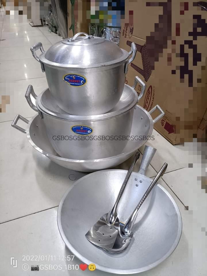 Cooking Set- Kaldero Set (Talyasi-Kawali-Sandok-Syansi) | Lazada PH