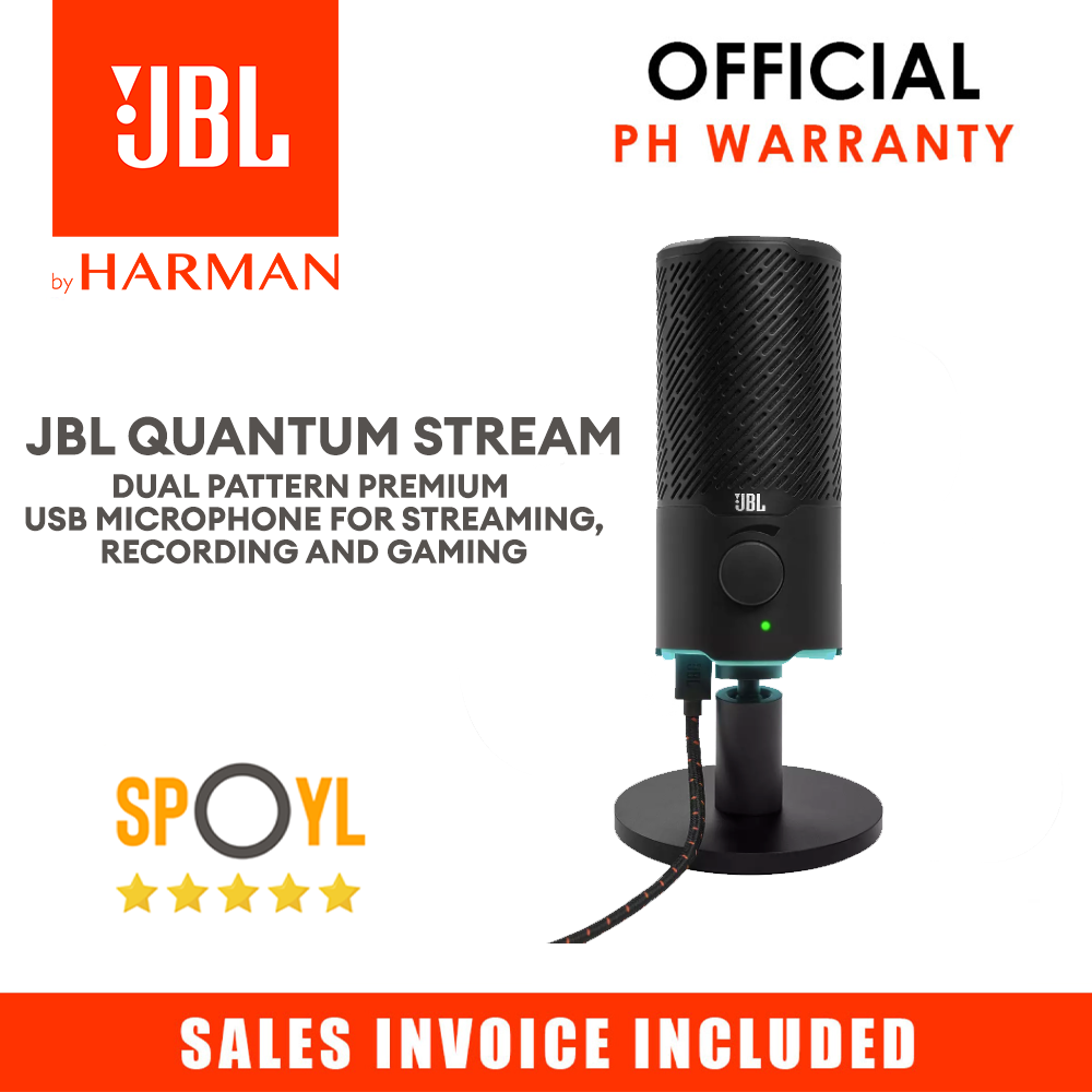 JBL Quantum Stream Dual pattern premium USB microphone for streaming ...