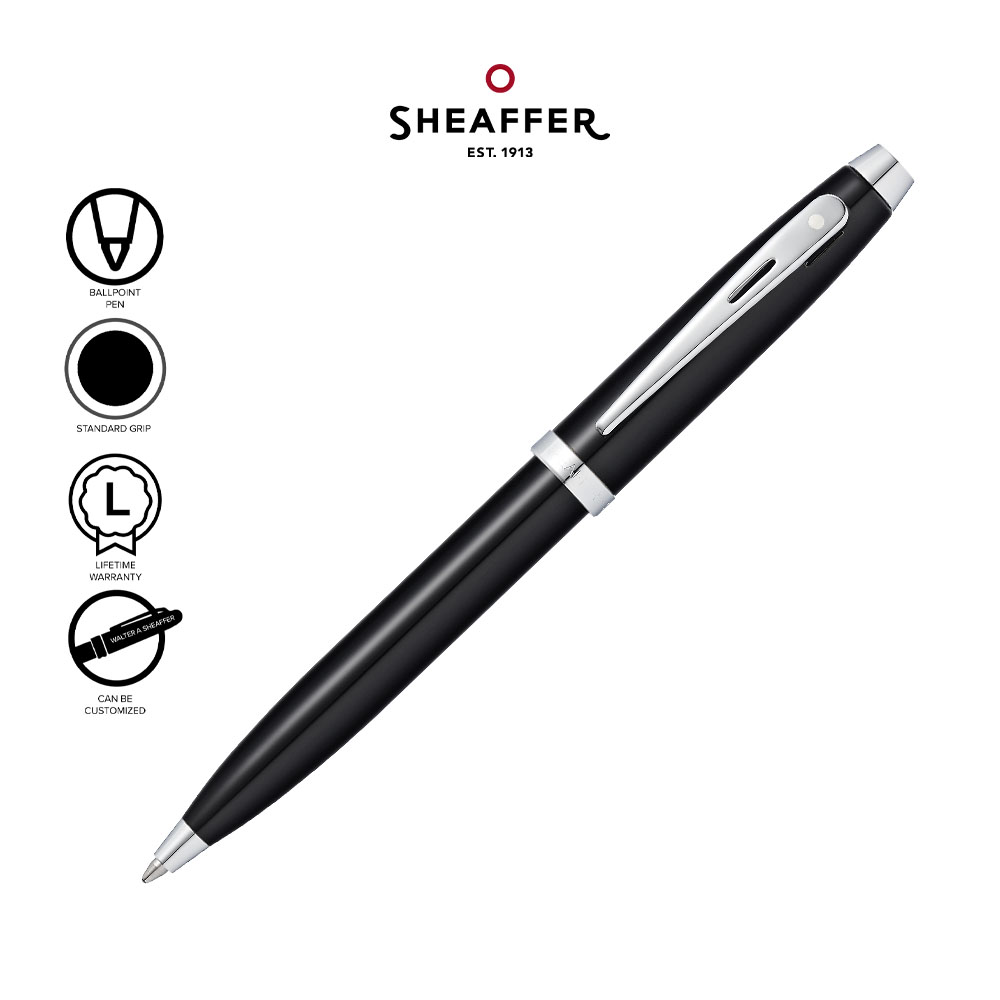Sheaffer 100 Glossy Black Lacquer Ballpoint Pen SE2933851-30 | Lazada PH