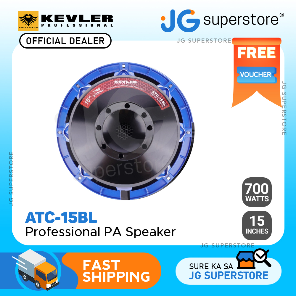 KEVLER ATC-15BL 700W 15" Professional PA Speaker Premium Transducer with 35Hz-4KHz Frequency ...