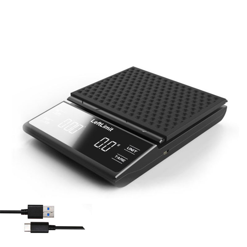 Rechargeable Coffee Scale with Timer 3kg/0.1g High Precision Pour Over ...