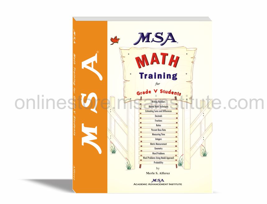 MSA Math Training for Grade V Students (Authentic / Brand New) | Lazada PH