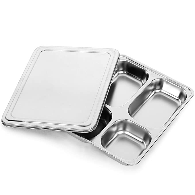 Original Stainless Steel Thick Bento Box Food Tray Bento Divider Plate ...