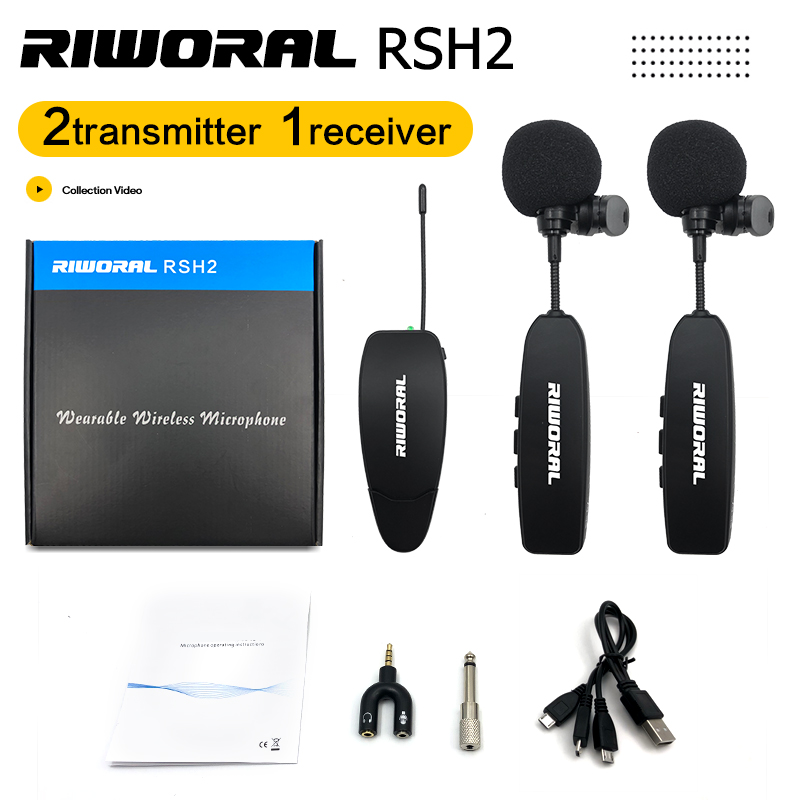GOLA SOUND RIWORAL RSH1 RSH2 UHF Wireless Lavalier Lapel Microphone for ...