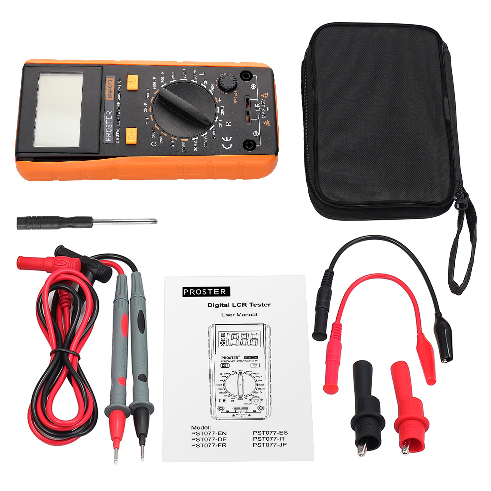 Proster Digital Multimeter LCR Meter Tester Tool Kit for Inductance ...