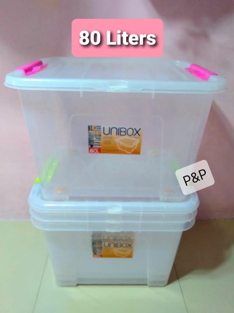 80 Liters Transparent Storage Box by Unibox (per piece) Maximum 2 ...