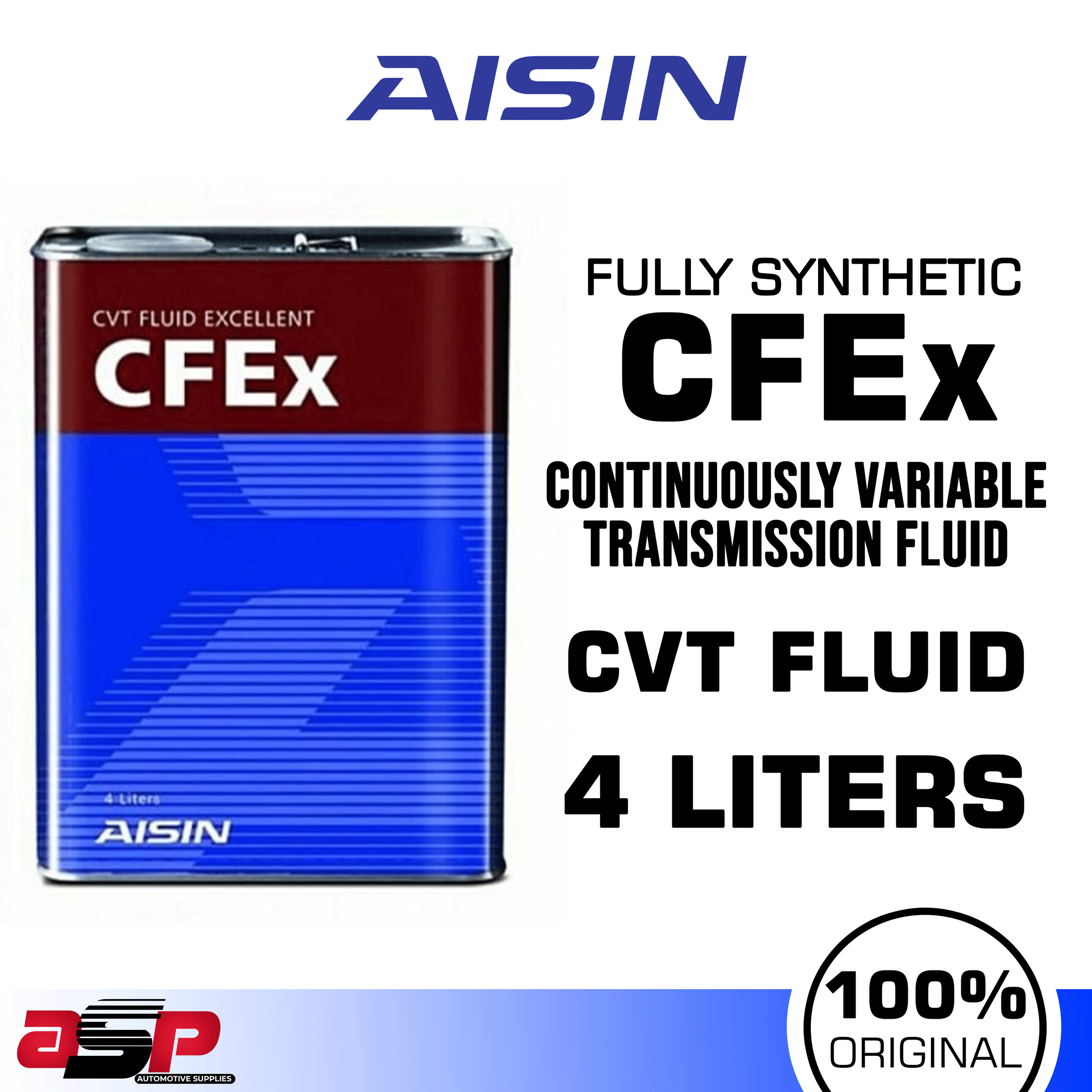AISIN CFEx CVT Fluid Fully Synthetic 4 Liters - Continuously Variable ...
