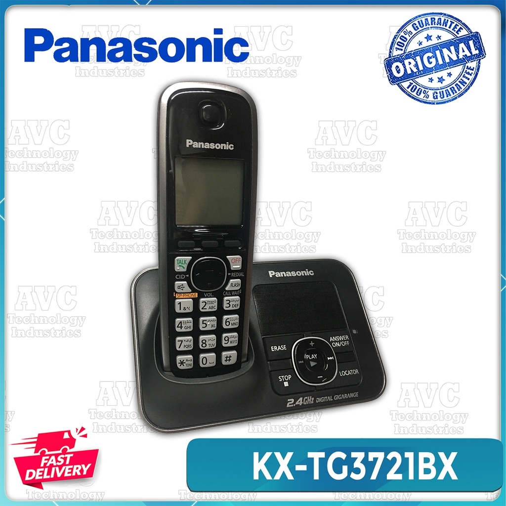 PANASONIC Single Line 2.4GHz Digital Cordless Wireless Landline Phone ...