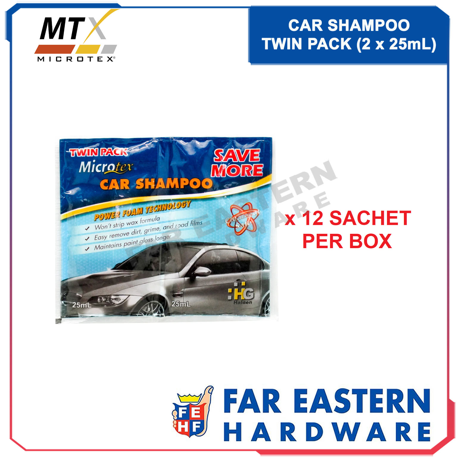 MICROTEX Car Shampoo 50mL Sachet x 12 (PER BOX) MTX | Lazada PH