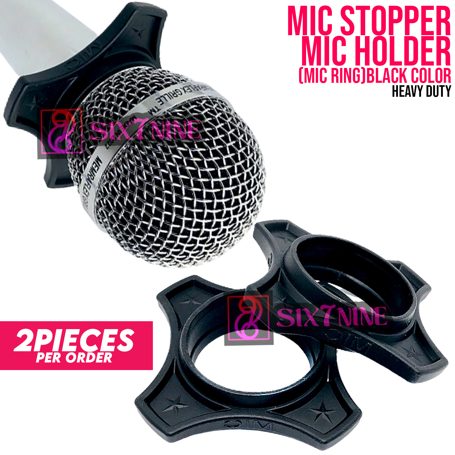 Microphone Stopper/ Microphone Holder Black Color (Ring Only) | Lazada PH