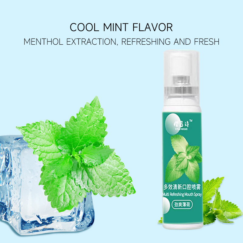 Yingmoushi Mouth Spray White Peach/Mint Oral Spray Portable Mouthwash ...