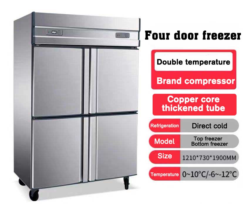 Forest Four door refrigerator freezer commercial kitchen large capacity ...
