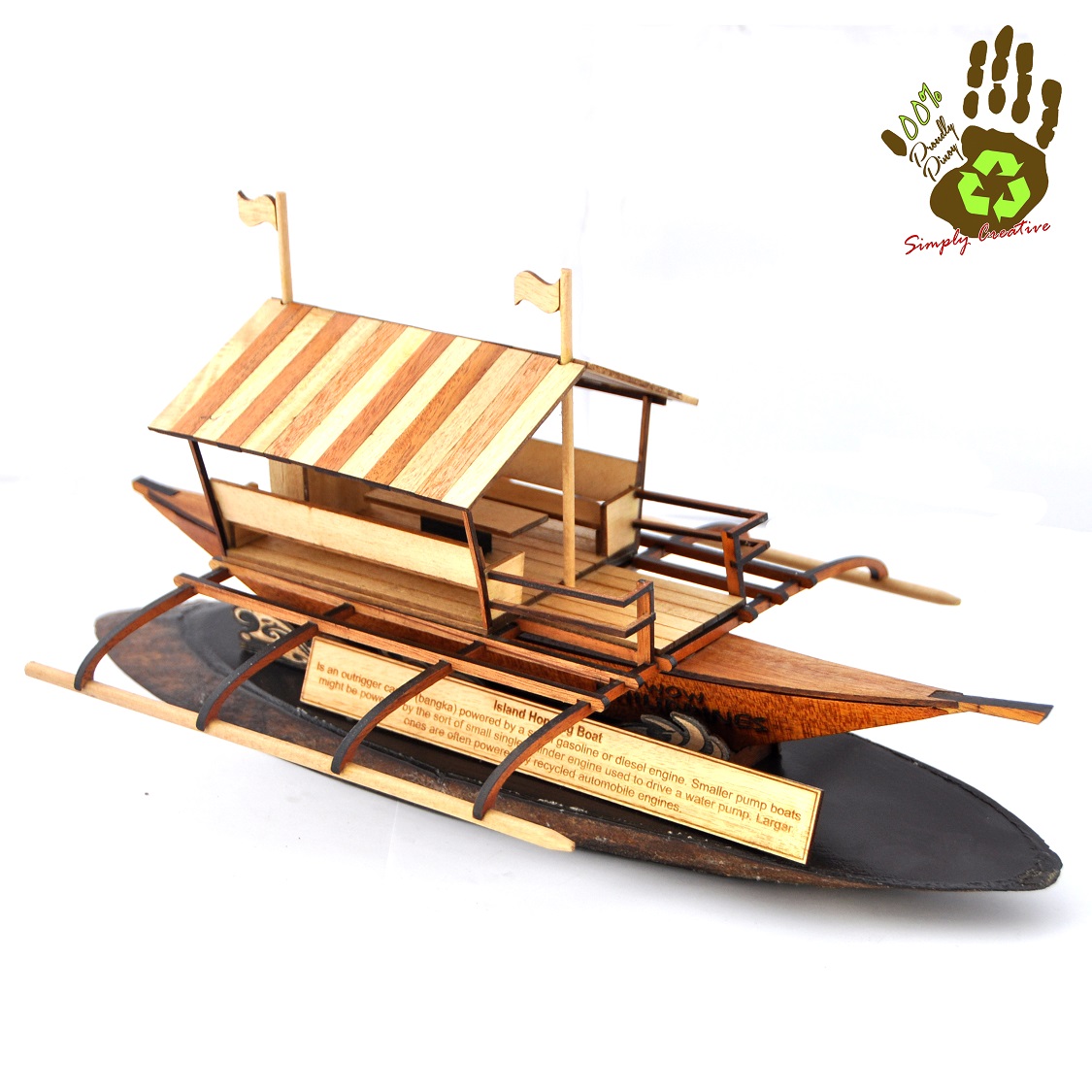 Simply Creative Wooden Miniature Island Hopping Boat | Lazada PH