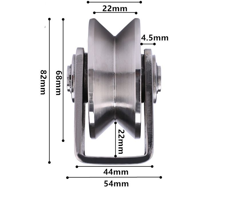 304 Stainless Steel Sliding Door Pulley Door Track Pulley Double Wheel ...