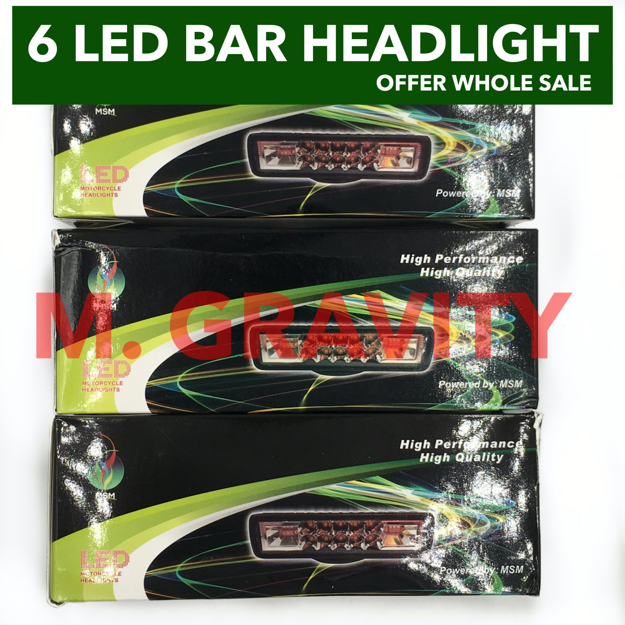 MSM 6 LED BAR headlight yellow light with white light MSM 4441 ...