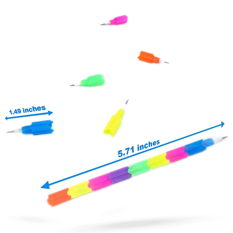 12 Pieces Stacking Pencils Children Birthday Gift Goody Bag Filler ...