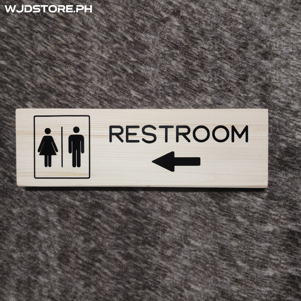 Toilet sign Restroom sign Mens toilet sign Womens toilet sign wall ...