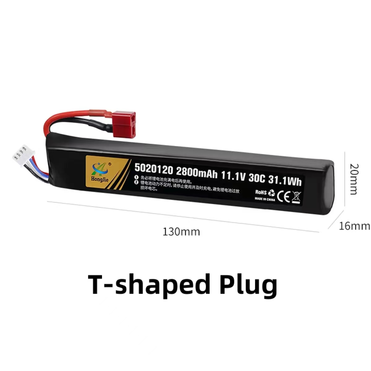 Lithium Battery Rechargeable 11.1V 2800mAh RC Lipo Battery Rechargeable ...