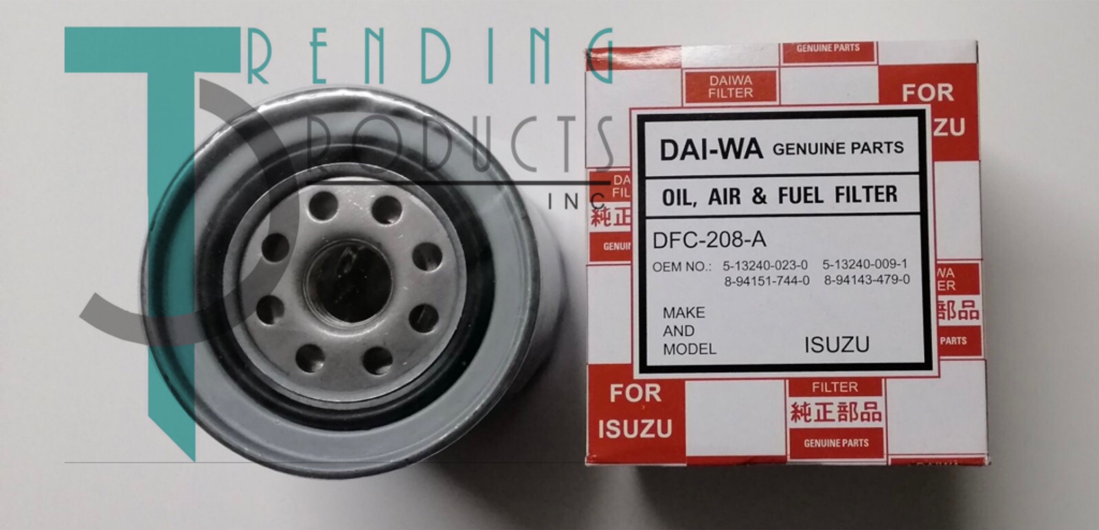 Daiwa Oil Filter DFC 208A, for ISUZU C-190, C-240, 4BA1 NISSAN SD22 ...