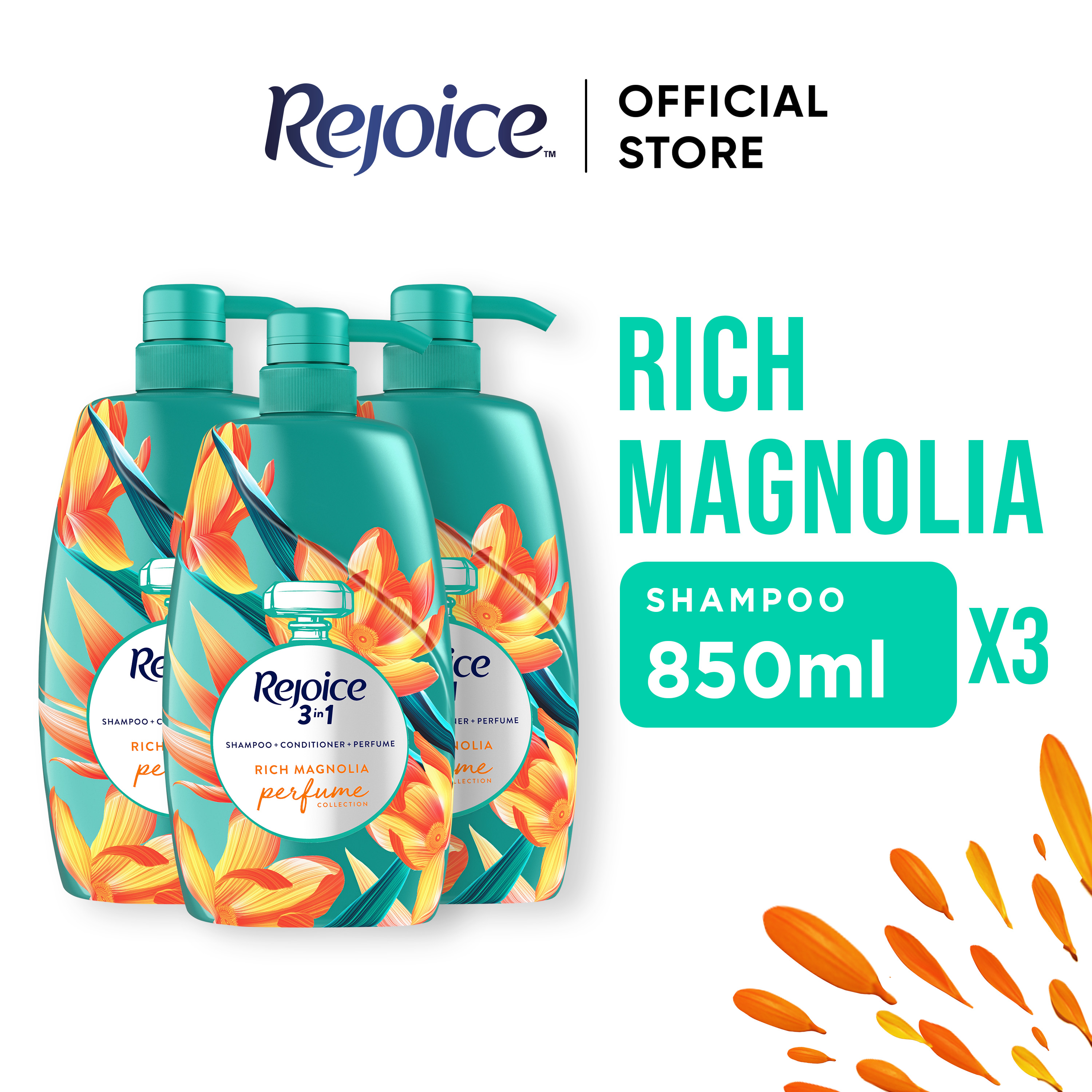 Rejoice 3-in-1 Shampoo Rich Magnolia Smooth Hair Care 850ml Trio | Lazada PH