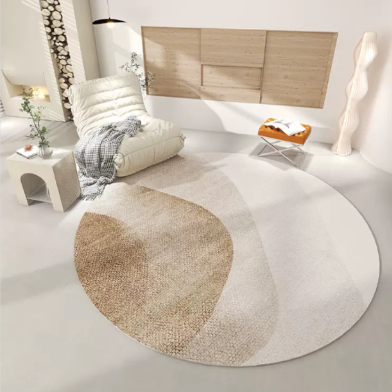 Hoyaa Crystal Velvet Nodic Style Round Carpet Circle Area Rug For ...