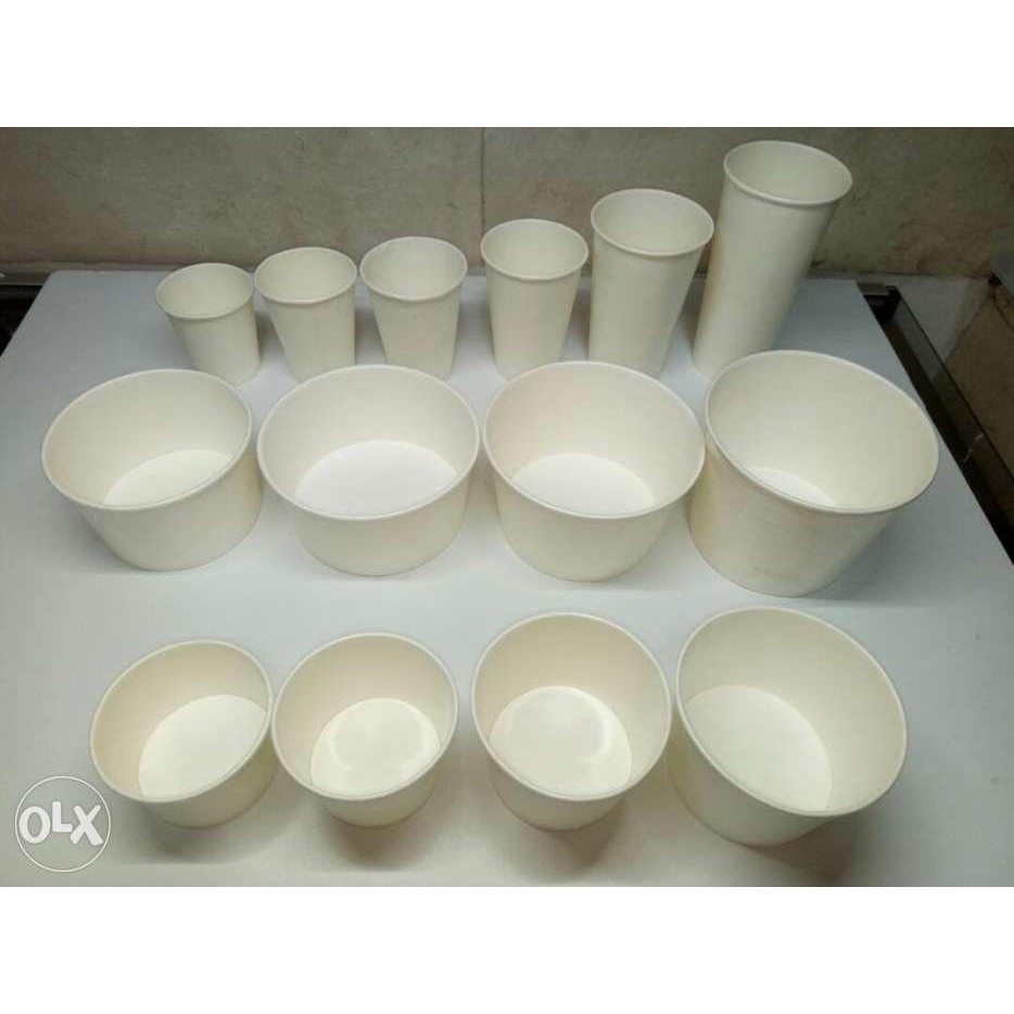 hot 50 pcs Paper Bowl Plain 260cc 320cc 390cc 520cc 750cc 850cc with ...