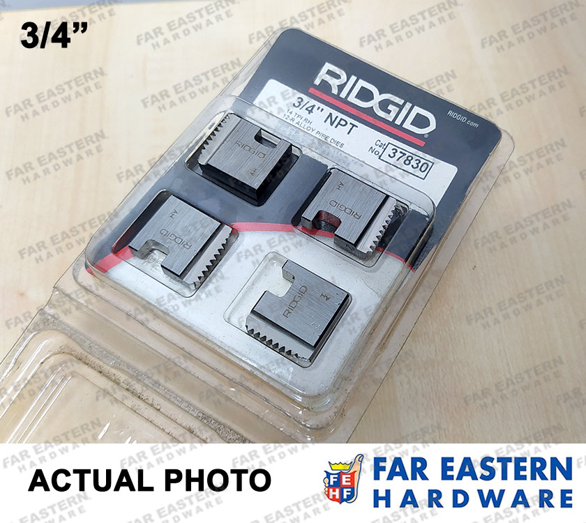 RIDGID NPT Threader Pipe Dies Blade 4pcs Set 3/4” | 1” | 1-1/4” | 1-1/2 ...