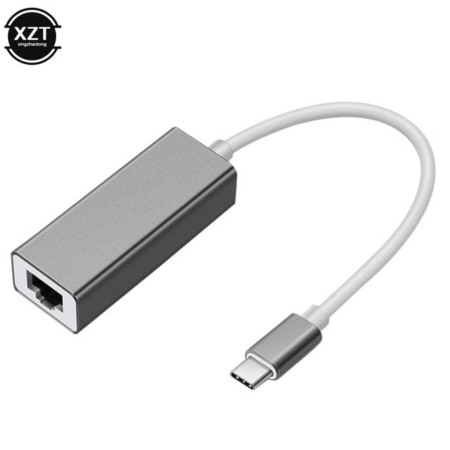 USB Type C Ethernet Adapter Network Card USB Type C To RJ45 10/100Mbps ...