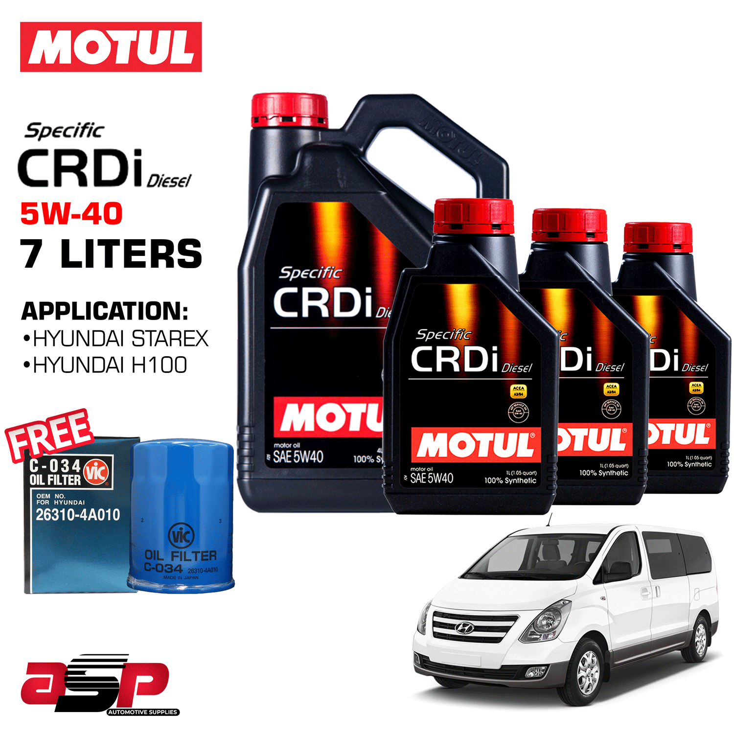 Motul Specific CRDI Diesel 5W-40 Fully Synthetic Diesel Oil 7 Liters ...