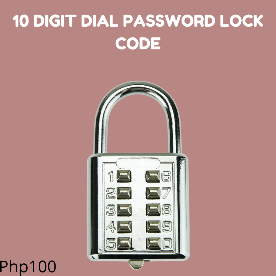 Combination Padlock MIONI Guard Security 10 Digit Push Button Padlock ...