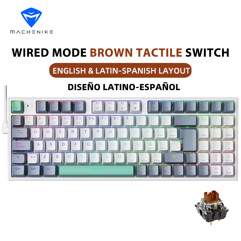 Mache K500 Mechanical Keyboard Wired Gaming Keyboard Hot Swappable 94 ...