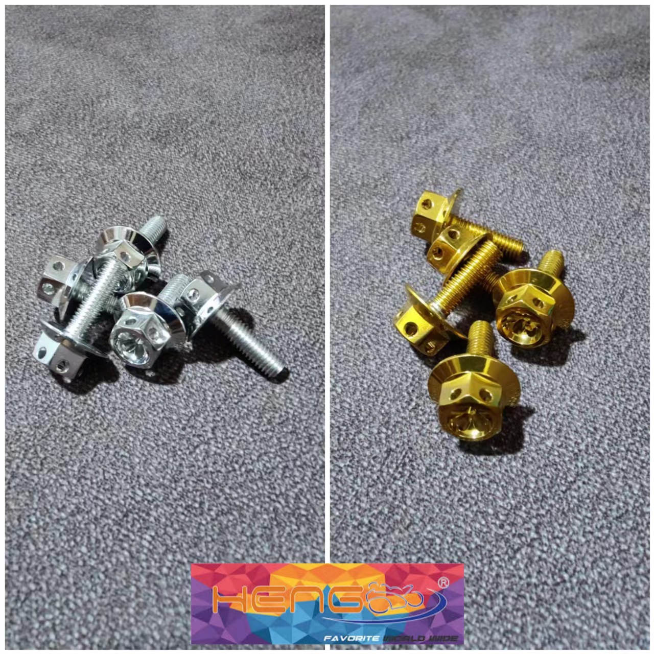 HENG Big Head Bolts 6x20 UNIVERSAL Sold PER PIECE GOLD & WHITE GOLD ...