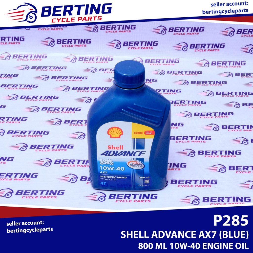SHELL ADVANCE AX7 (BLUE) 10W-40 ENGINE OIL Genuine | Lazada PH